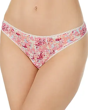 ON GOSSAMER Printed Hipster Thong Bright Spot