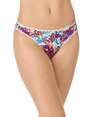 ON GOSSAMER Printed Hipster Thong Secret Garden