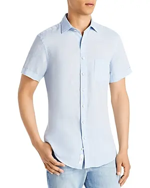 Rodd & Gunn RODD & GUNN Ellerslie Linen Textured Classic Fit Button-Up Shirt Powder Blu