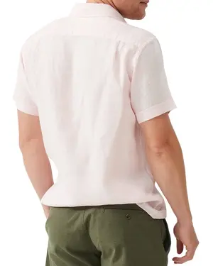 Rodd & Gunn Ellerslie Linen Textured Classic Fit Button-up Shirt - Rosewater