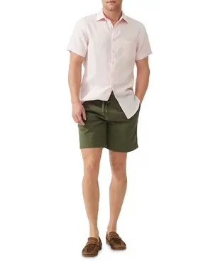 Rodd & Gunn Ellerslie Linen Textured Classic Fit Button-up Shirt - Rosewater