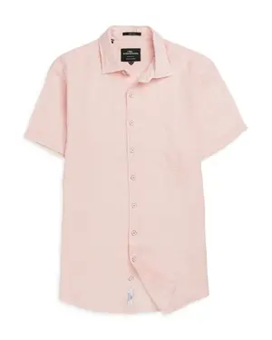Rodd & Gunn Ellerslie Linen Textured Classic Fit Button-up Shirt - Rosewater