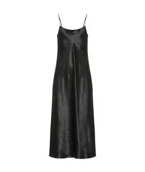 Vince Satin Slip Dress - Black