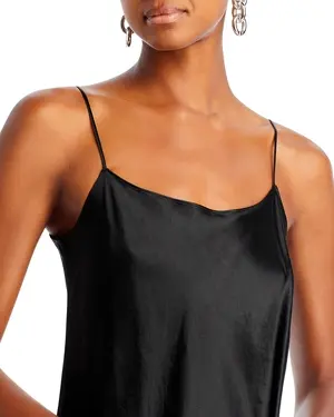 Vince Satin Slip Dress - Black