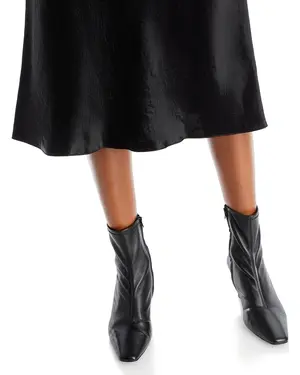 Vince Satin Slip Dress - Black