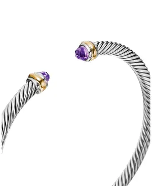 David Yurman Cable Cuff Bracelet With - Amethyst