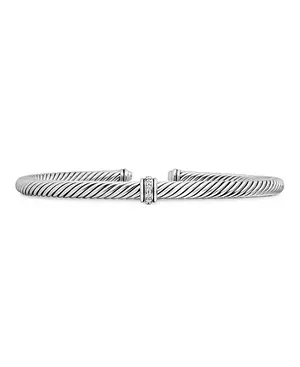 David Yurman David Yurman Classic Cable Station Bracelet White/silver