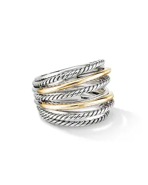 David Yurman David Yurman Crossover Wide Ring Gold/silver