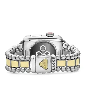 Lagos Smart Caviar Apple Watch Bracelet - Gold/silver