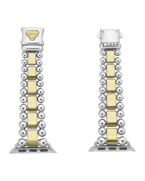 Lagos Smart Caviar Apple Watch Bracelet - Gold/silver