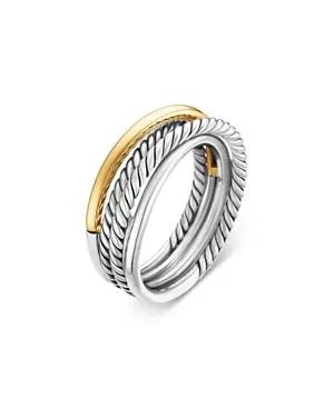 David Yurman Crossover Band Ring - Gold/silver