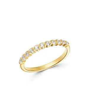 Bloomingdale'S Diamond Milgrain Stacking Band - White/gold