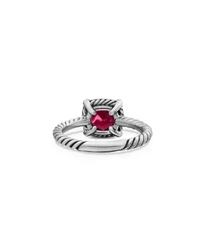 David Yurman Petite Chatelaine Ring With And Diamonds - Garnet