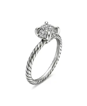 David Yurman Petite Chatelaine Diamond Ring - Silver