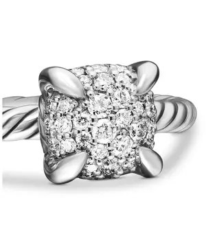 David Yurman Petite Chatelaine Diamond Ring - Silver