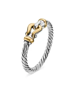 David Yurman Petite Buckle Ring - Silver/gold