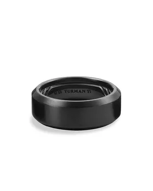 Men's Black Band Rings