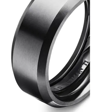 David Yurman Mm Beveled Band - Black