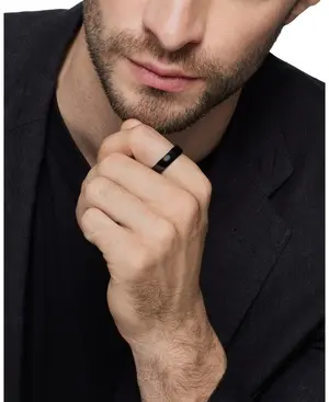 David Yurman Titanium Classic Band - Black Titanium