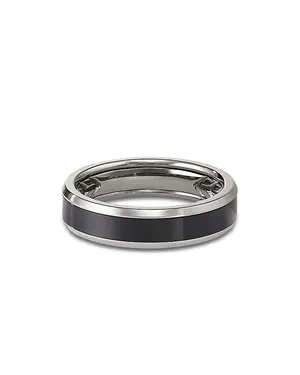 David Yurman David Yurman Titanium 6mm Beveled Band Black/gray