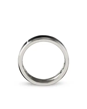 David Yurman Titanium 6mm Beveled Band - Black/gray