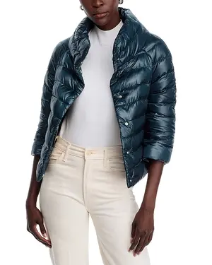 Herno Sofia Iconico Cropped Puffer Coat - Jade