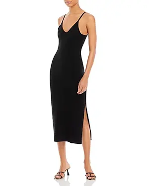 French Connection Lenny Ribbed Knit Dress In Black - 40% Off | Editorialist