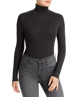 Majestic Filatures Soft Touch Long Sleeve Turtleneck - Anthracite Chine