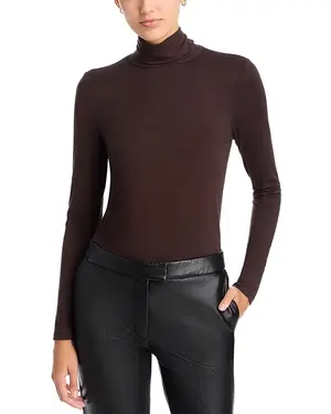 Majestic Filatures Soft Touch Long Sleeve Turtleneck - Coffee