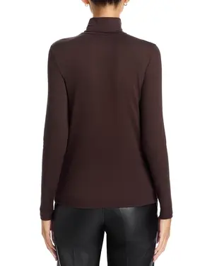 Majestic Filatures Soft Touch Long Sleeve Turtleneck - Coffee