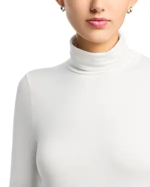 Majestic Filatures Soft Touch Long Sleeve Turtleneck - Cream