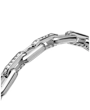 David Yurman Sterling Silver Stax Link Bracelet With Diamonds