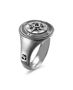 David Yurman Maritime Compass Signet Ring - Silver
