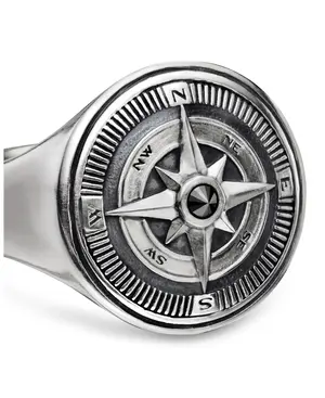 David Yurman Maritime Compass Signet Ring - Silver