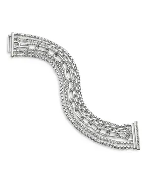 David Yurman Sterling Multi-row Chain Bracelet - Silver