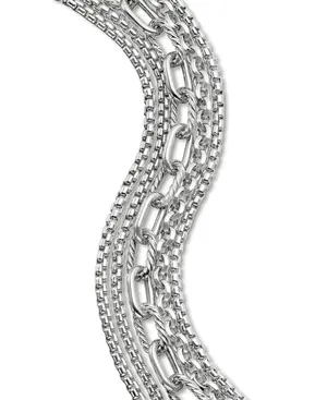 David Yurman Sterling Multi-row Chain Bracelet - Silver