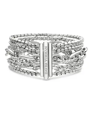 David Yurman Sterling Multi-row Chain Bracelet - Silver