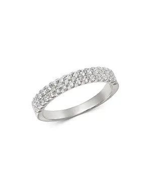Bloomingdale'S Diamond Double-row Band In 14k Gold, 0.50 Tcw - White