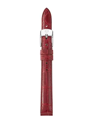 Michele Alligator Watch Strap Cabernet Red