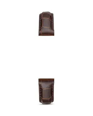 Michele Alligator Watch Strap - Chocolate Brown