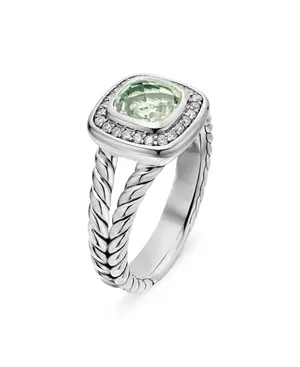 David Yurman Petite Albion Ring With And Diamonds - Prasiolite