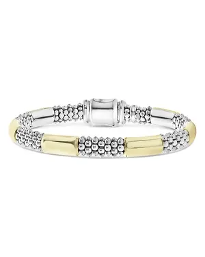 Lagos 18k Yellow Gold & Sterling Silver Bangle Bracelet - Gold/silver
