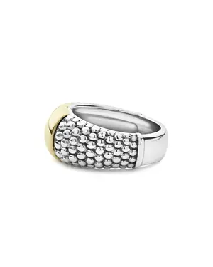 Lagos 18k Yellow Gold & Sterling Silver Bar Ring