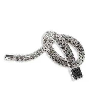 John Hardy Sterling Silver Bracelet With Black Sapphire - Black/silver
