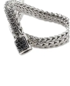 John Hardy Sterling Silver Bracelet With Black Sapphire - Black/silver