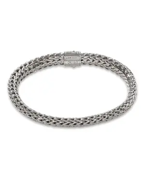 John Hardy Sterling Silver Bracelet With Black Sapphire - Black/silver