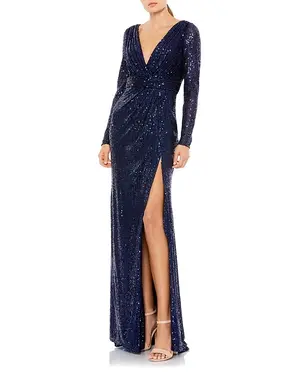 Women's Long Sleeve Evening Gowns