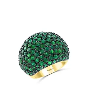 Bloomingdale'S Emerald Statement Ring In 14k Yellow Gold - Green/gold