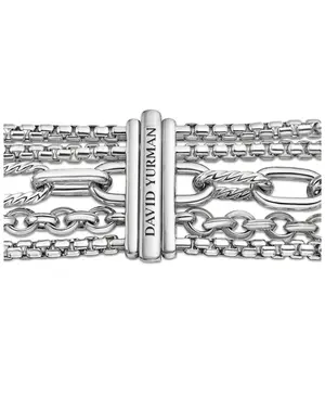 David Yurman Sterling Silver And 18k Yellow Gold Chain Bracelet - Gold/silver