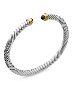 David Yurman Cable Classics Bracelet With And 14k Gold - Black Onyx